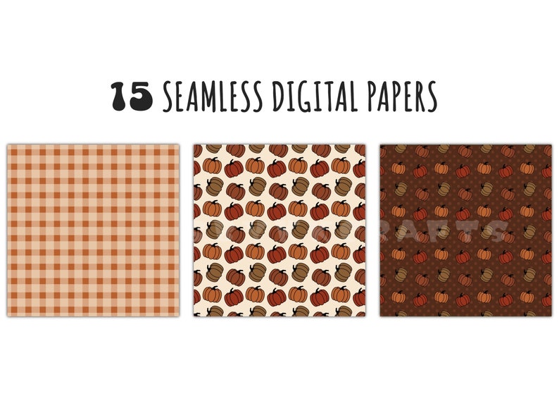 Boho Fall Digital Paper, Autumn Seamless File, Printable Repeat Pattern ...