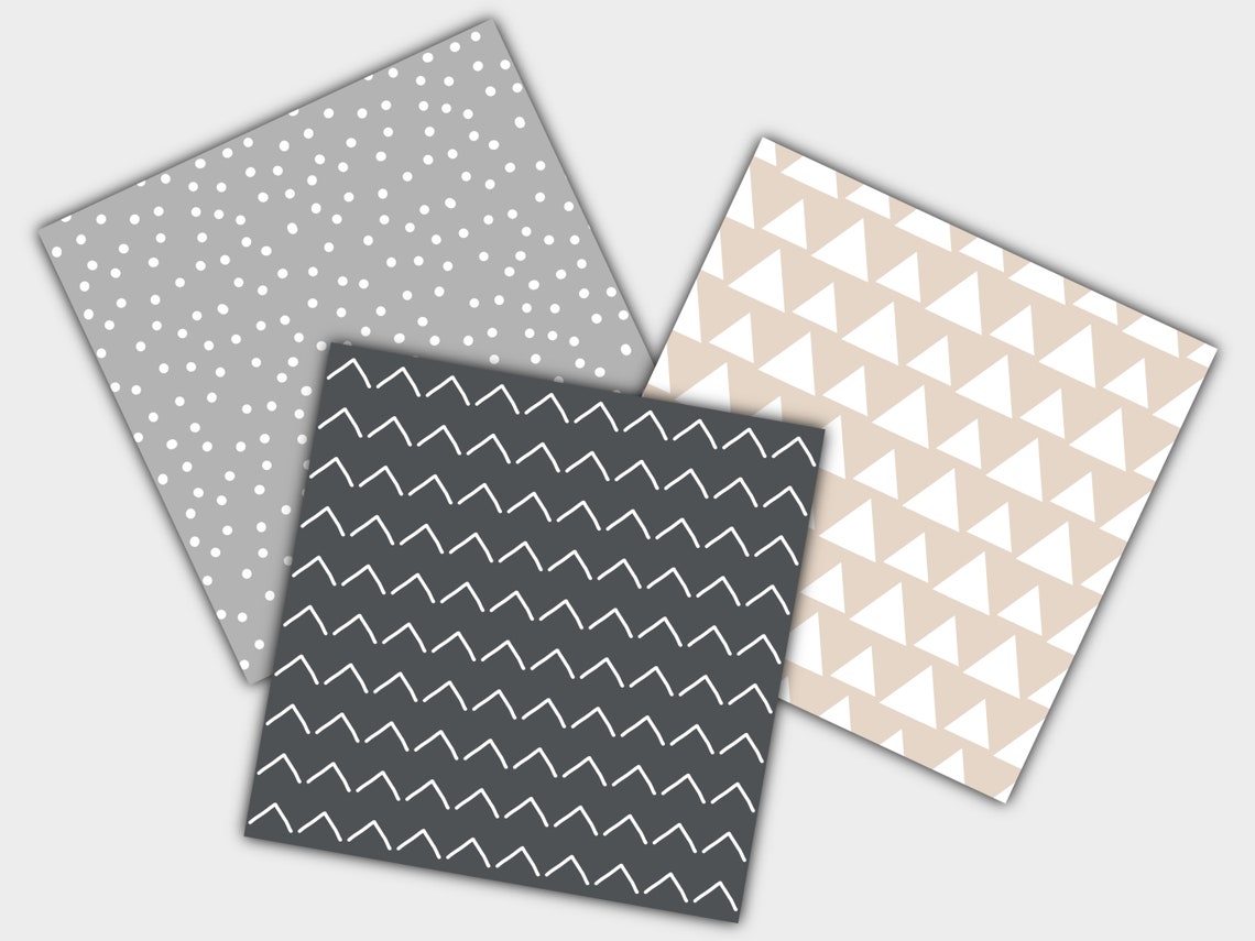 NEUTRAL SEAMLESS Digital Paper Pack, Repeatable Patterns, BOHO ...