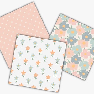 Boho Floral Seamless Digital Paper, Spring Floral Pattern, Digital ...