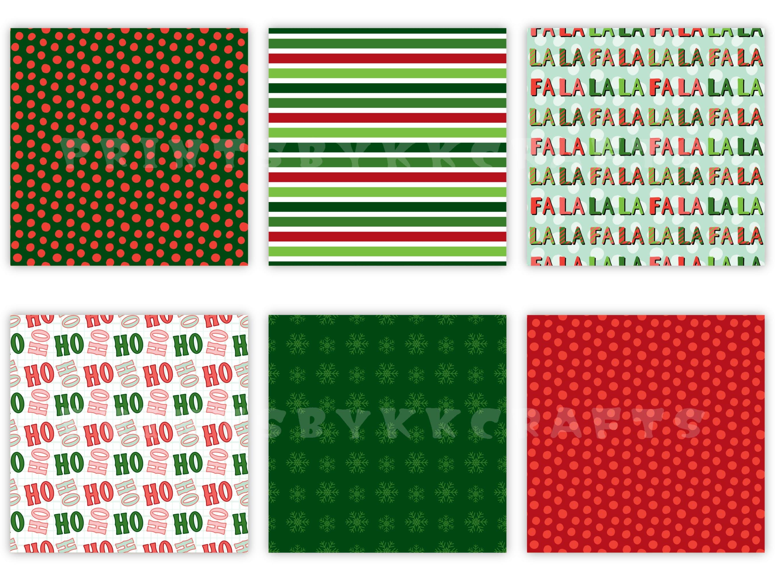 Christmas Digital Paper, Seamless Repeat Printable Pattern, Holiday ...