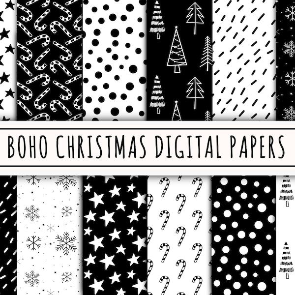 Black and White Christmas - Etsy