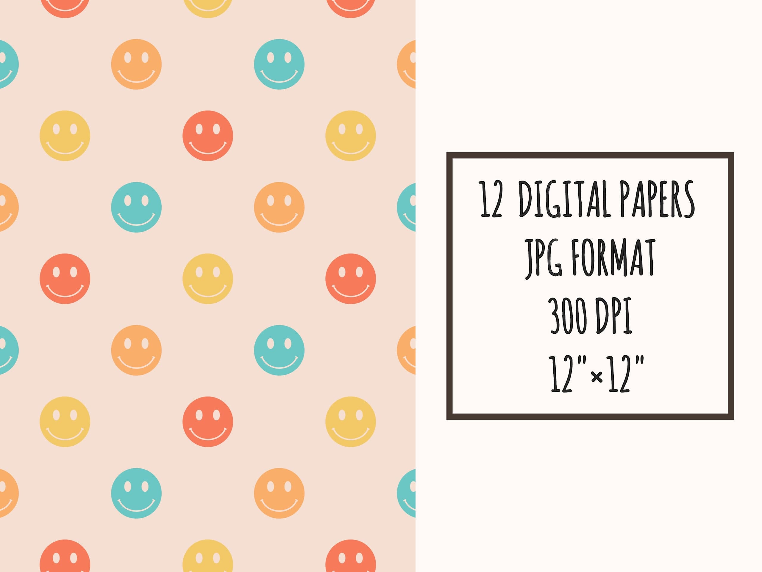 Retro Groovy Digital Papers, Jpg, 70s Background, Commercial Use ...