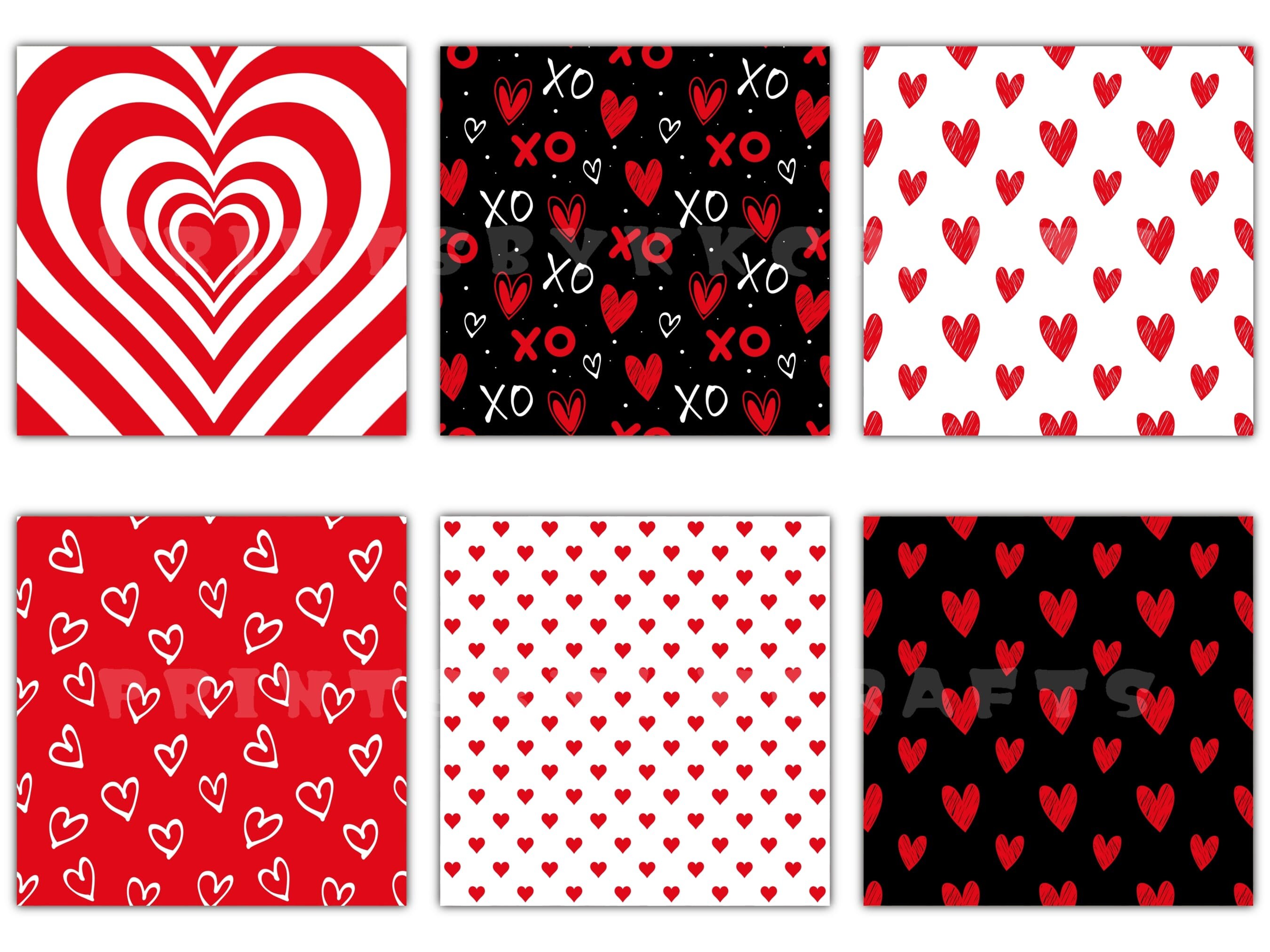 18 Valentines Digital Paper Pack, Seamless Repeat Printable Pattern ...