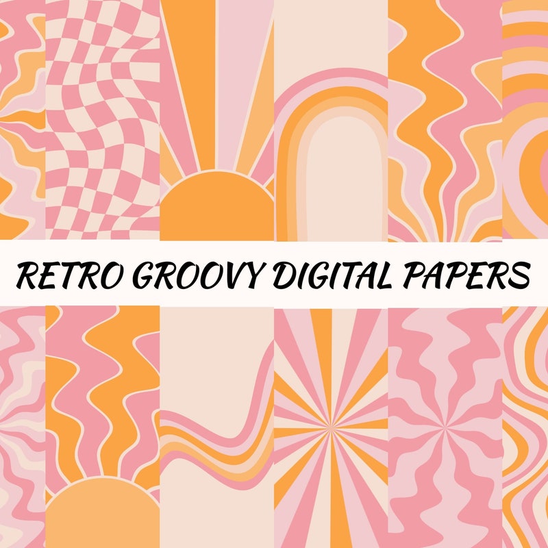 Groovy Wallpapers Digital - Etsy