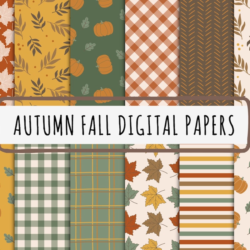 Fall Scrapbook Paper - Etsy