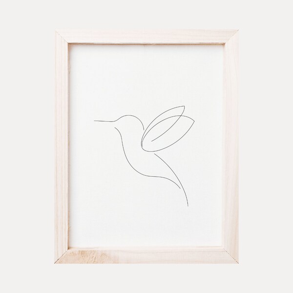 Hummingbird Line Drawing - Etsy