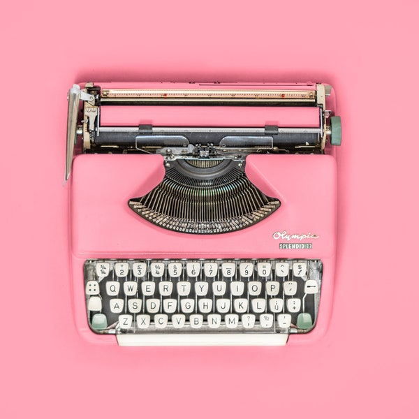 Pink Typewriter - Etsy