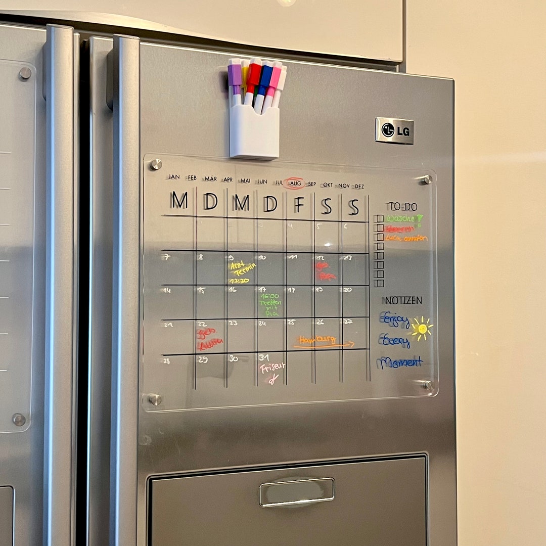 Refrigerator Calendar Monthly Calendar Magnetic Planner Made of Acrylic ...