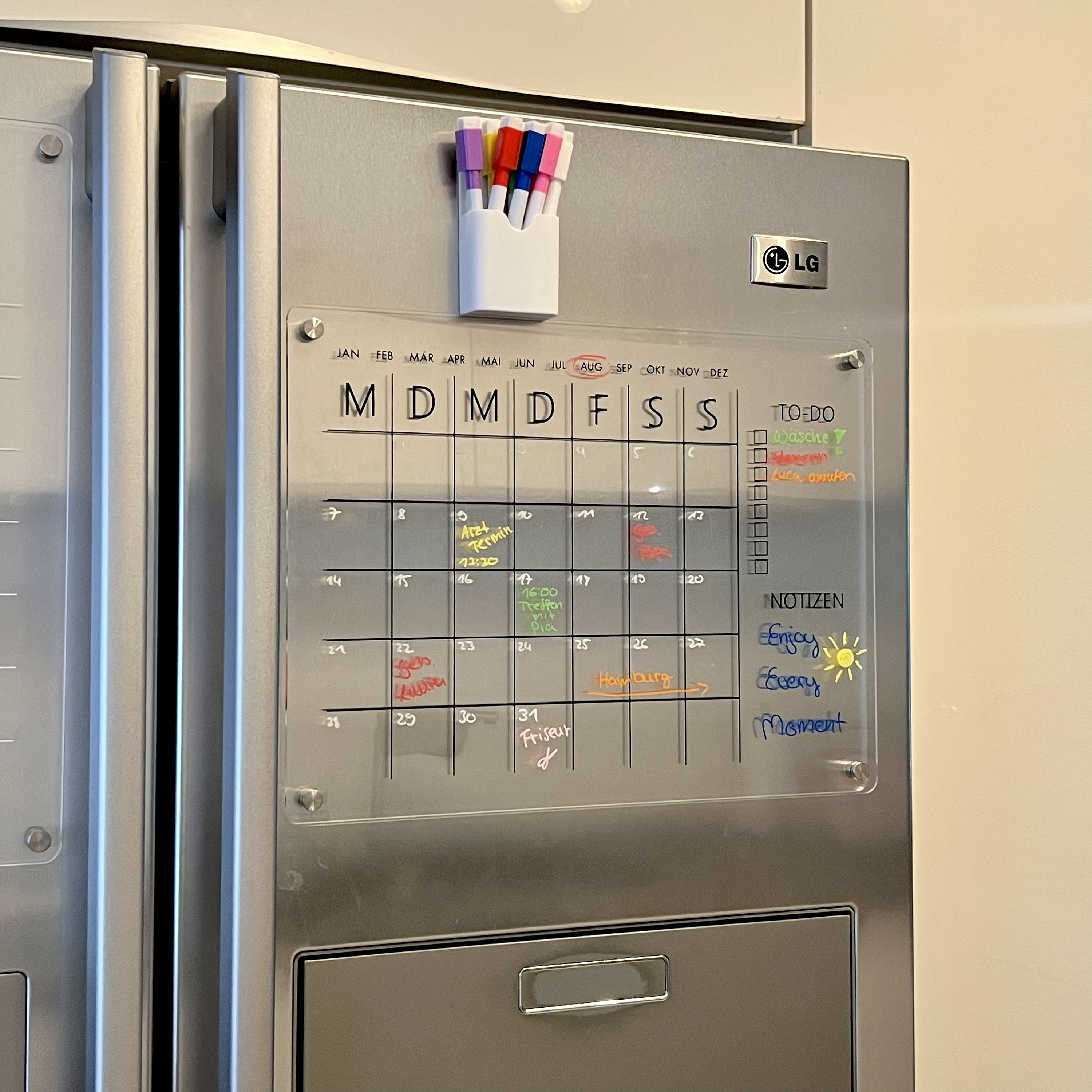 Refrigerator Calendar | Monthly Calendar | Magnetic Planner Made of ...