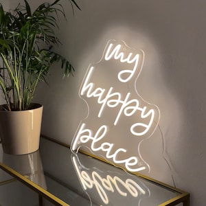 My Happy Place LED Lettering Neon Sign 80 Cm LED Lettering Illuminated ...