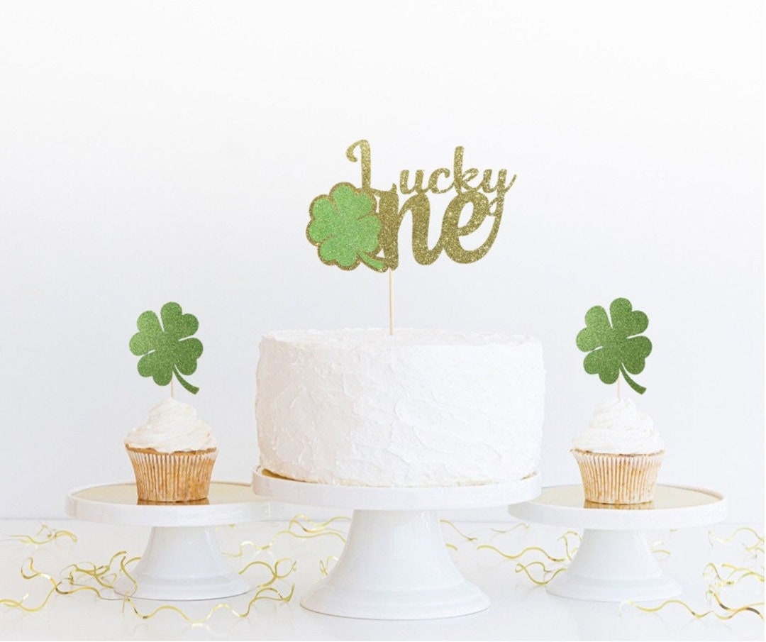 Shamrock First Birthday Cake Topper - Etsy