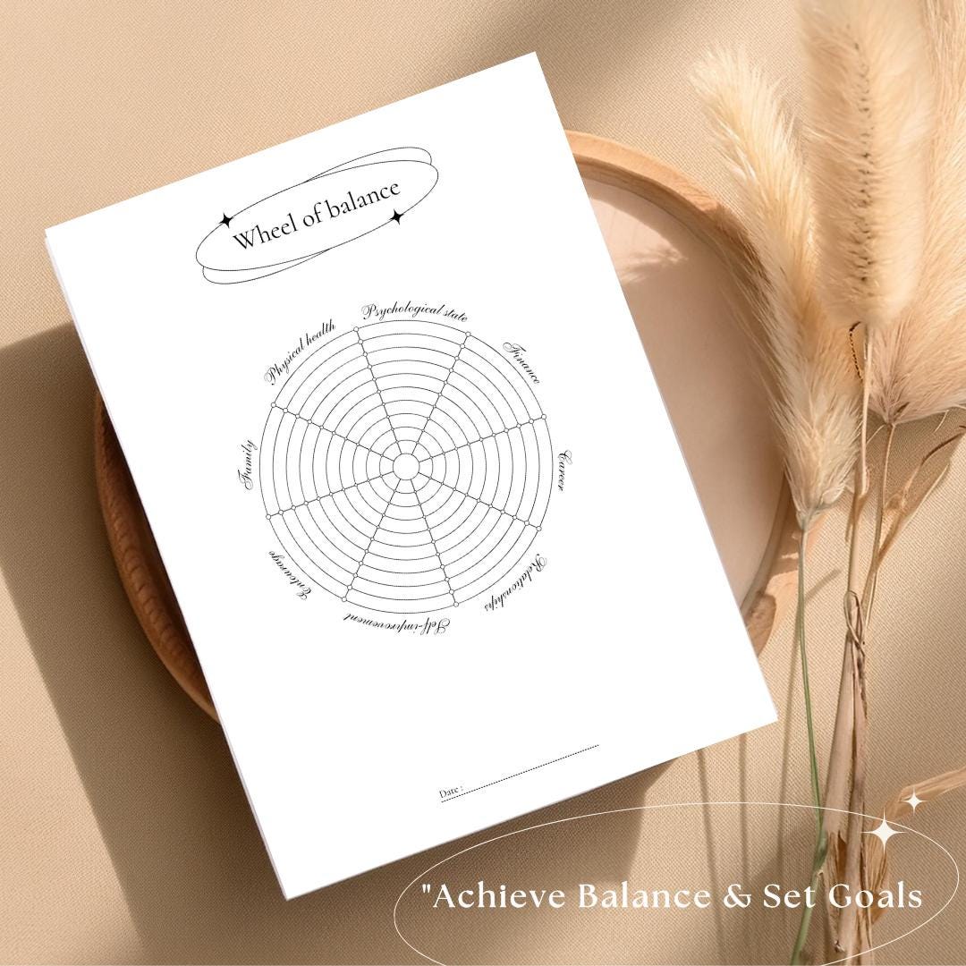 Balance Wheel Planner 2025 |+ Instructions for Setting Balanced Goals ...
