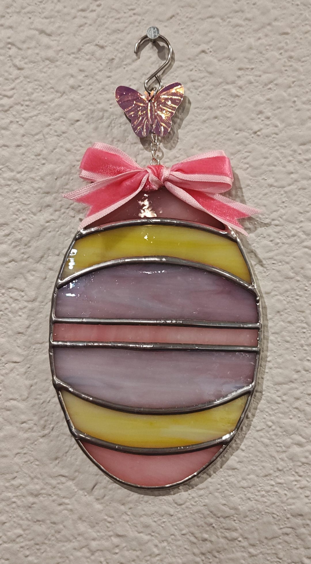 Stained Glass Easter Egg | Suncatcher Wall/window Decor | Hanging Art ...