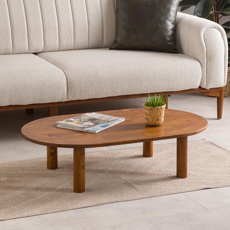 Small Round Low Coffee Table - Etsy