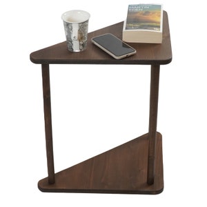 Triangular Side Coffee Table, Corner End Table, Minimalist Sofa Table ...