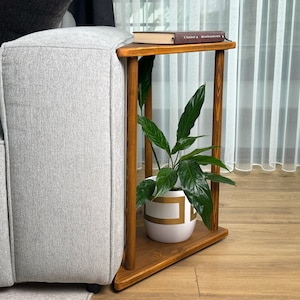 Triangular Side Coffee Table, Corner End Table, Minimalist Sofa Table, Hardwood Couch Table ...