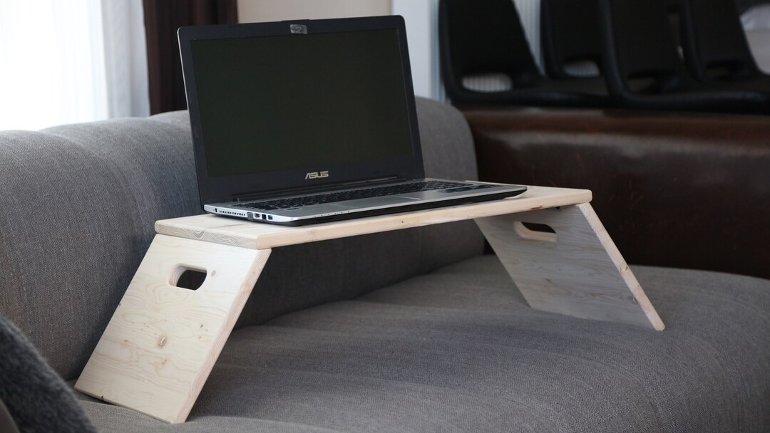 Foldable Wooden Laptop Stand Table, Multifunctional MacBook Stand Riser ...