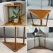 Triangular Side Coffee Table, Corner End Table, Minimalist Sofa Table, Hardwood Couch Table ...