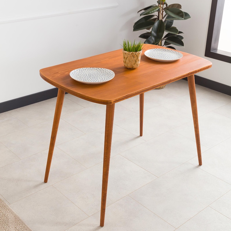 Oval Dark Walnut 2 Person Dining Table, Small Space Narrow Dinning ...