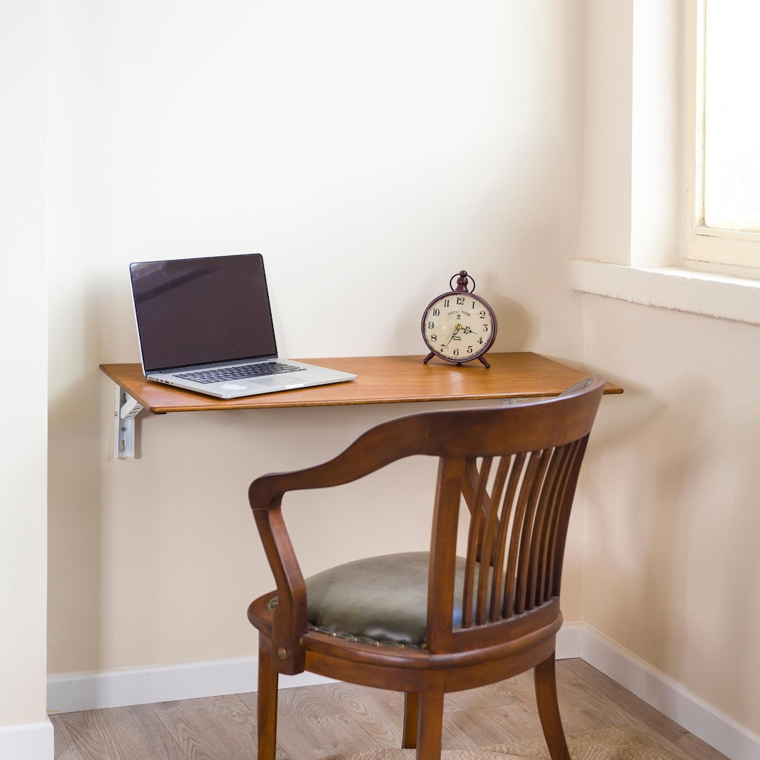 Wall Folding Study Desk Table, Floating Computer Laptop Desk, Foldable ...