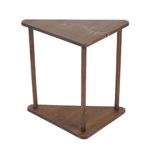 Triangular Side Coffee Table, Corner End Table, Minimalist Sofa Table, Hardwood Couch Table ...