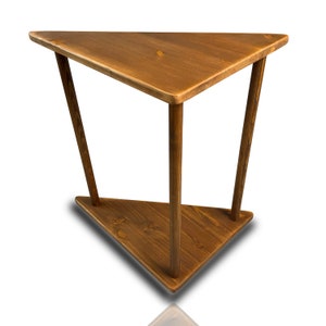 Triangular Side Coffee Table, Corner End Table, Minimalist Sofa Table, Hardwood Couch Table ...