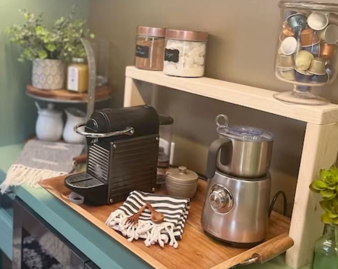 Raised Shelf for Interchangeable Shelf Sitters, Display Stand in White ...