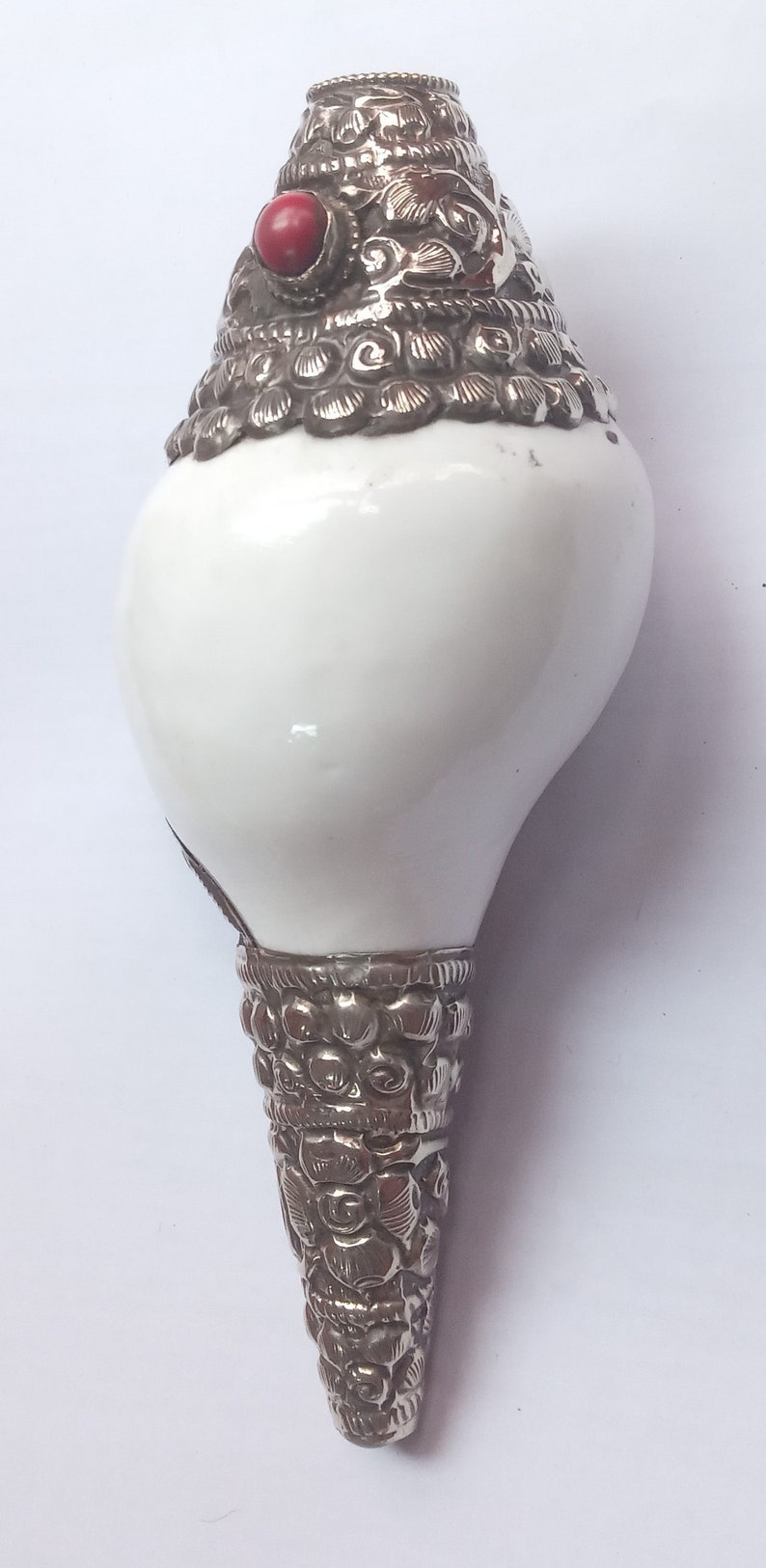 Buddhist Ritual Conch Shell.metal Buddha Deer Flower Mounted.auspicious ...