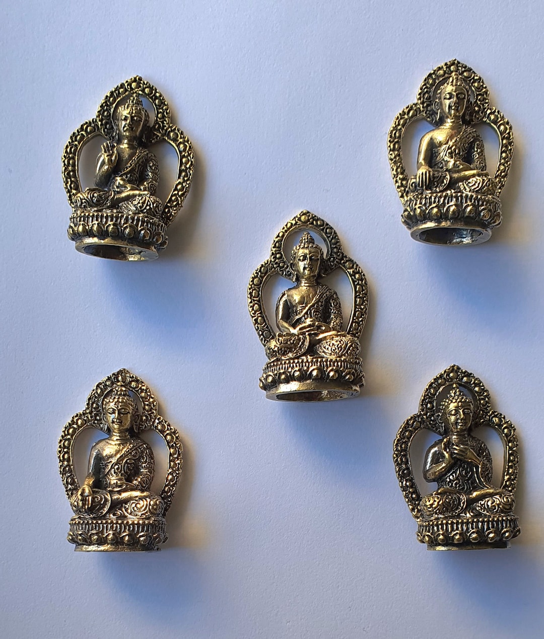 Pancha Buddha Brass Statues, Set of Five Main Buddhas for Healing ...