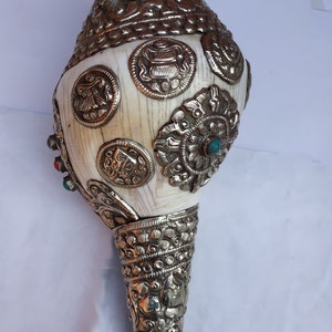 Blowable Large Conch Shell Astamnagala Engraved Buddhist Eight ...