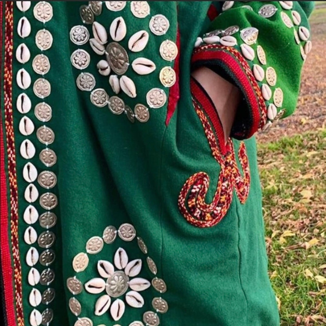 Vintage Handmade Afghani Wool Chapan, Seashell Coat - Etsy