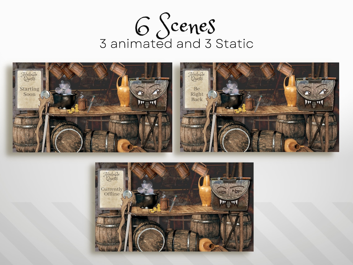 Stream Overlay, Medieval Tavern, Ttrpg Overlays, Twitch Overlay, Webcam ...