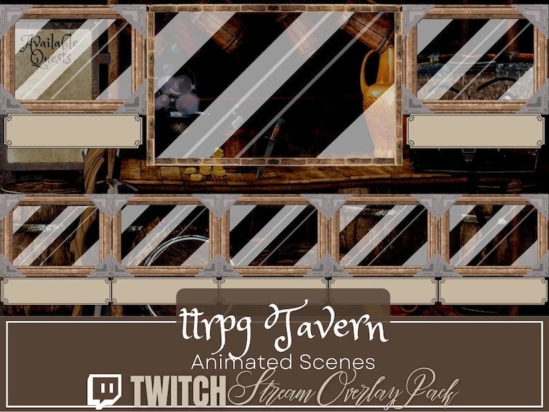 Stream Overlay, Medieval Tavern, Ttrpg Overlays, Twitch Overlay, Webcam ...