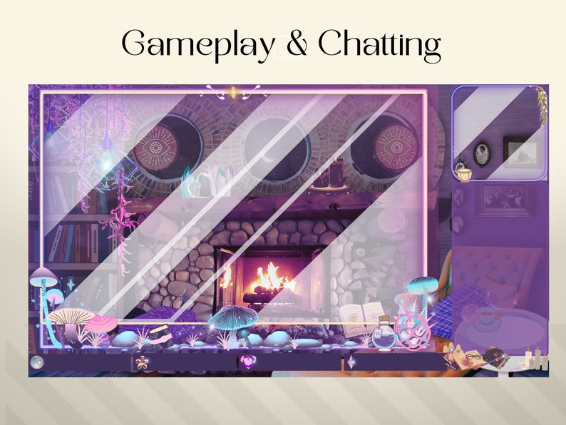 Animated Twitch Overlay, Cozy Witch Cafe, Aesthetic Stream Pack, Scenes ...