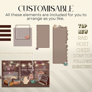 Customizable Animated Twitch Overlay Magical Cafe Shop - Etsy Canada