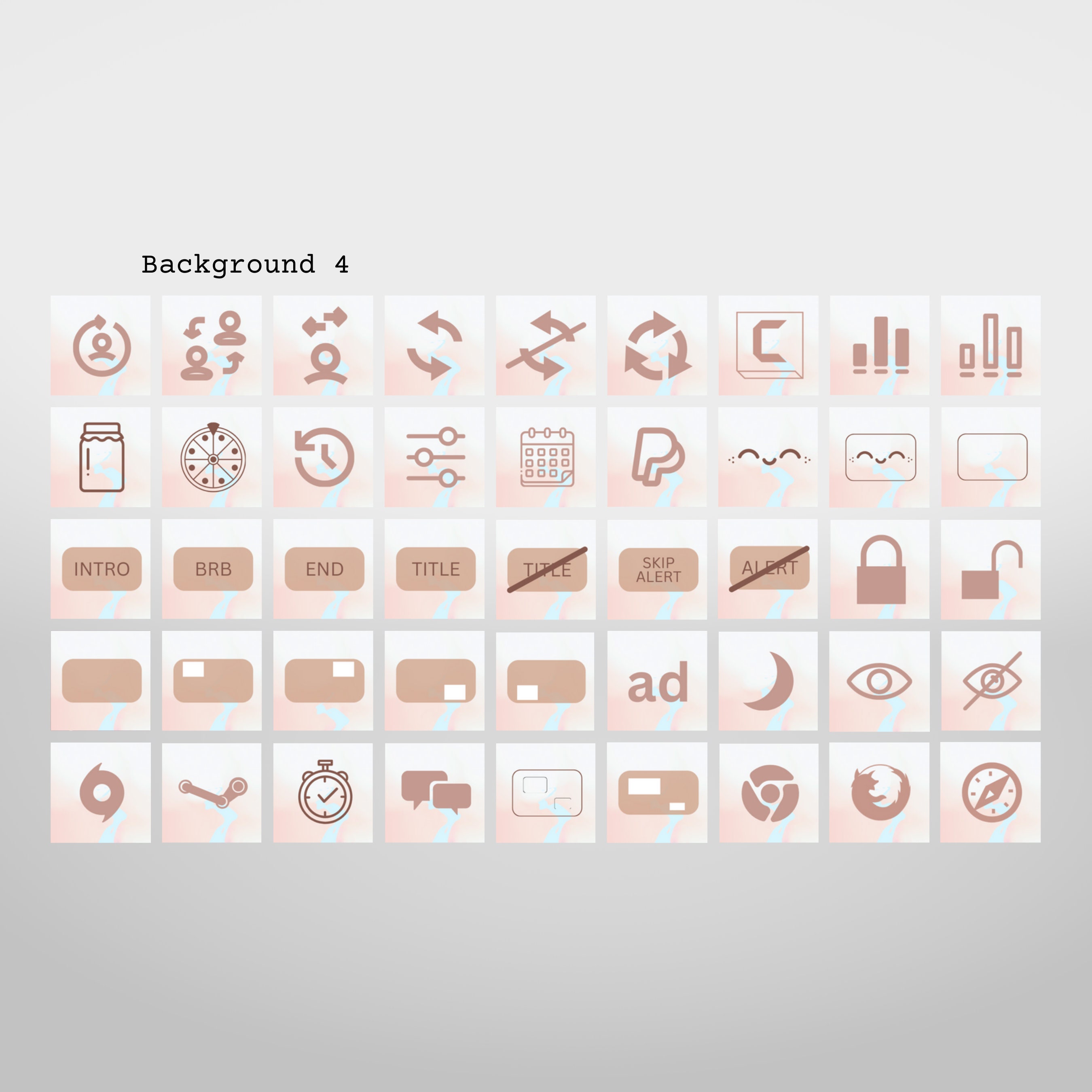 Animated Cozy Tea Pastel Stream Deck Icons Set, 800+ Cute Pink Kawaii ...