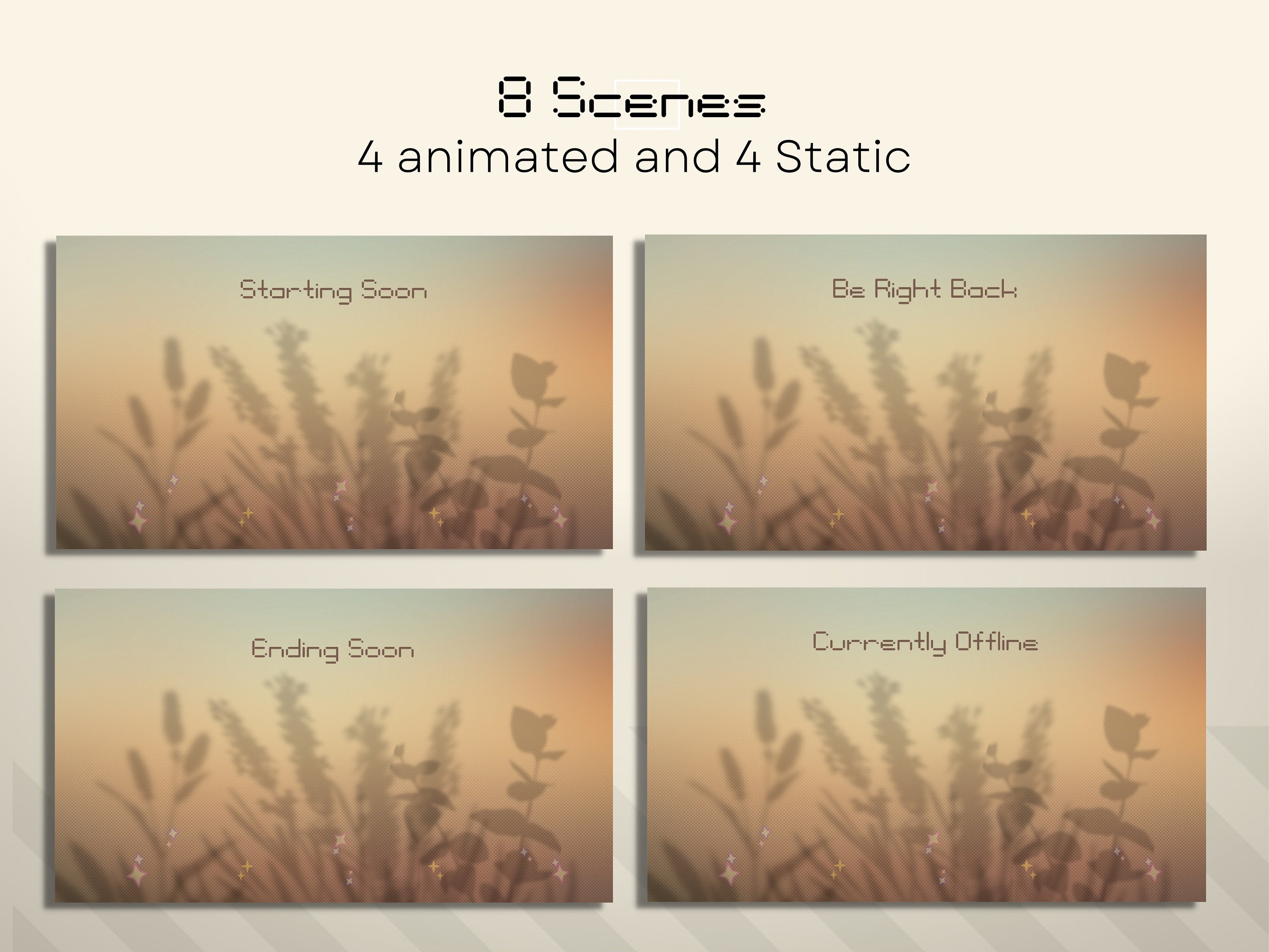 Customizable Animated Twitch Overlay Midday Light Aesthetic - Etsy