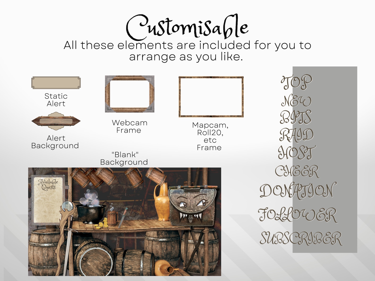 Stream Overlay, Medieval Tavern, Ttrpg Overlays, Twitch Overlay, Webcam ...