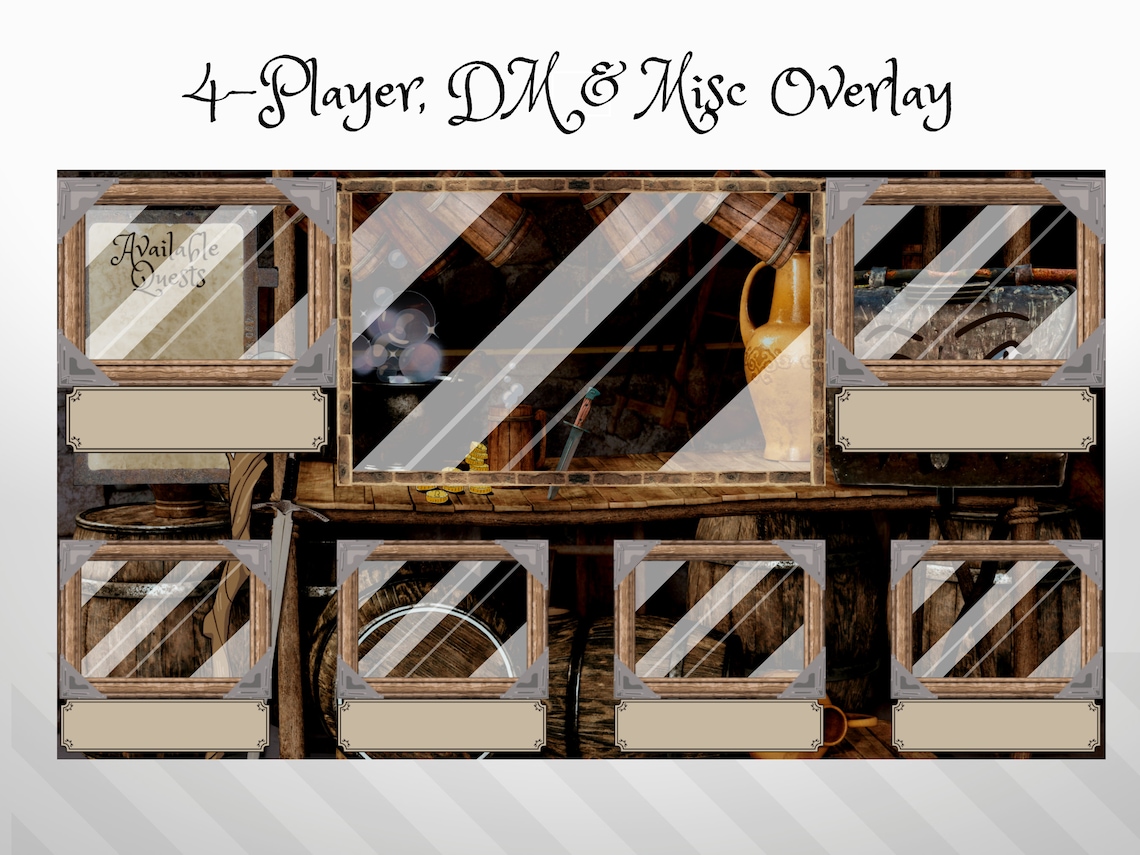 Stream Overlay, Medieval Tavern, Ttrpg Overlays, Twitch Overlay, Webcam ...