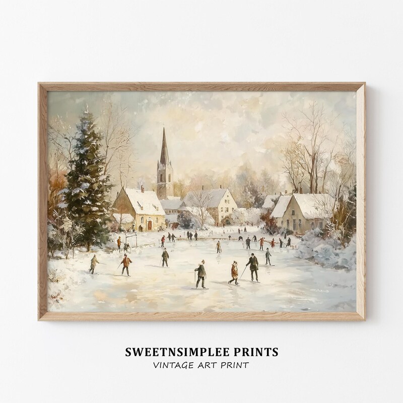 Ice Skating Print - Etsy