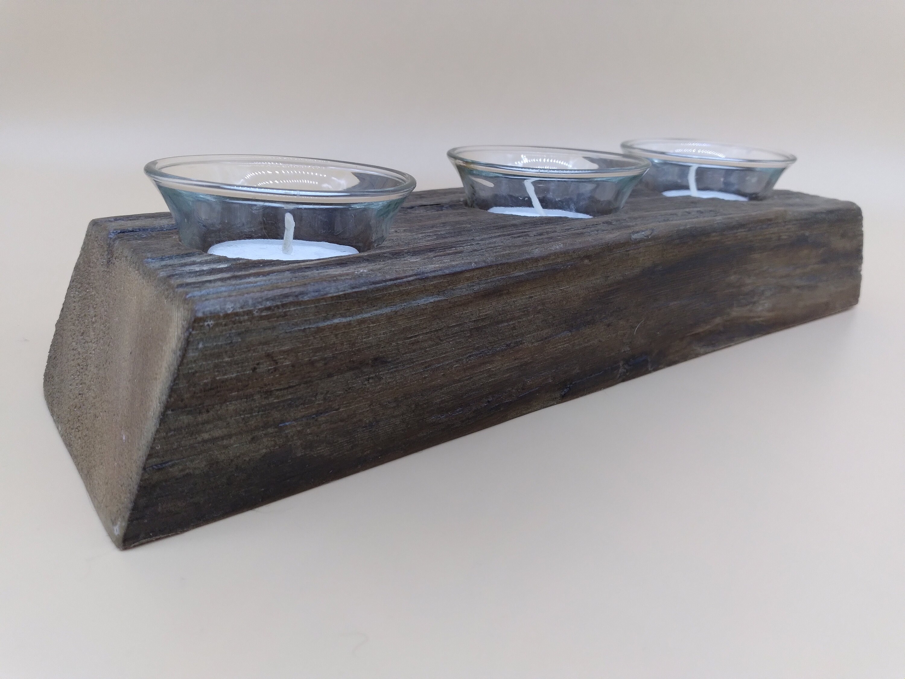 Cedar Three Tea Light Candle Holder C519 - Etsy