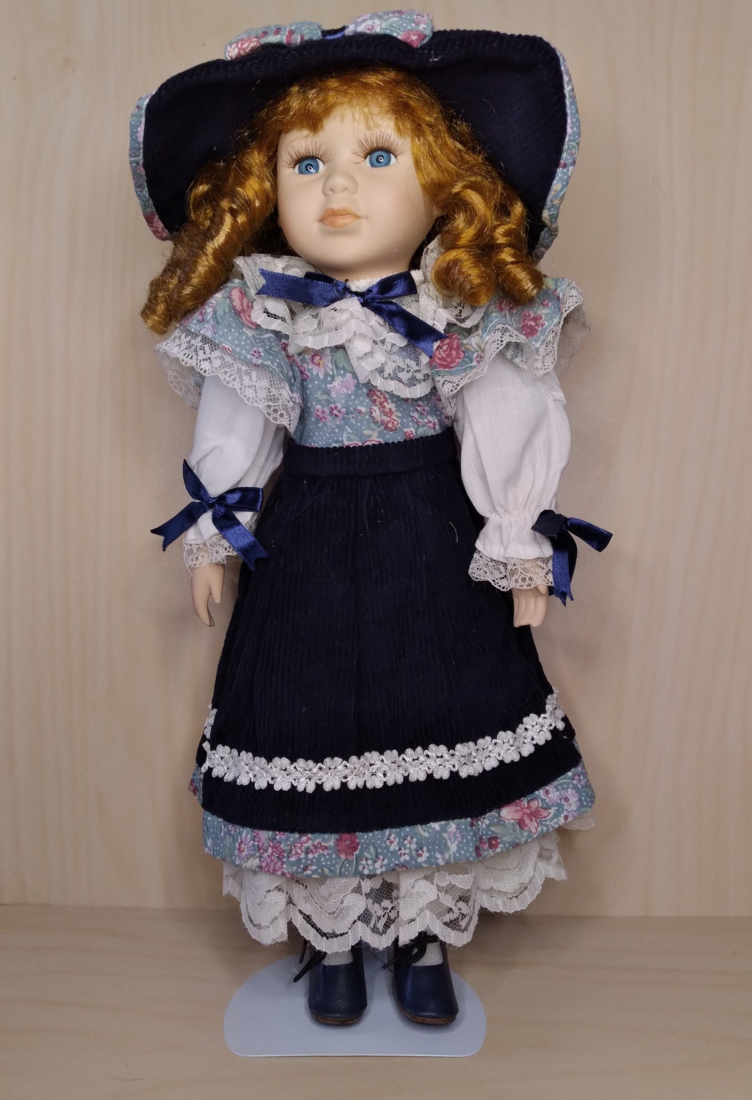 Vintage Hallmarked Porcelian 16 Inch Tall Doll - Etsy