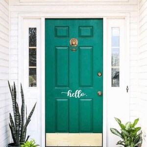 Hello and Goodbye Script Vinyl Door Decal Set Door Sticker Porch Decor ...