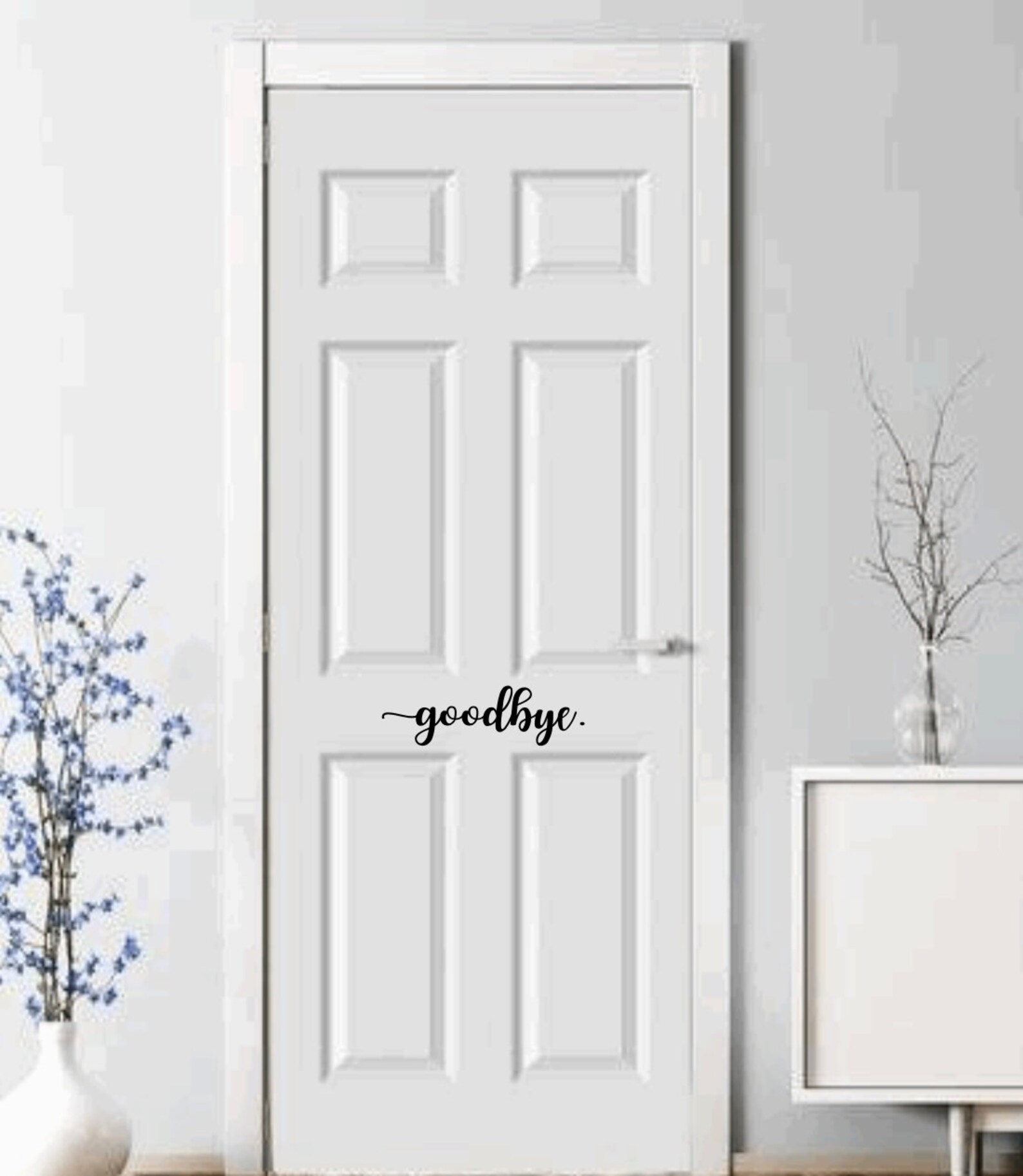Hello and Goodbye Script Vinyl Door Decal Set Door Sticker Porch Decor ...
