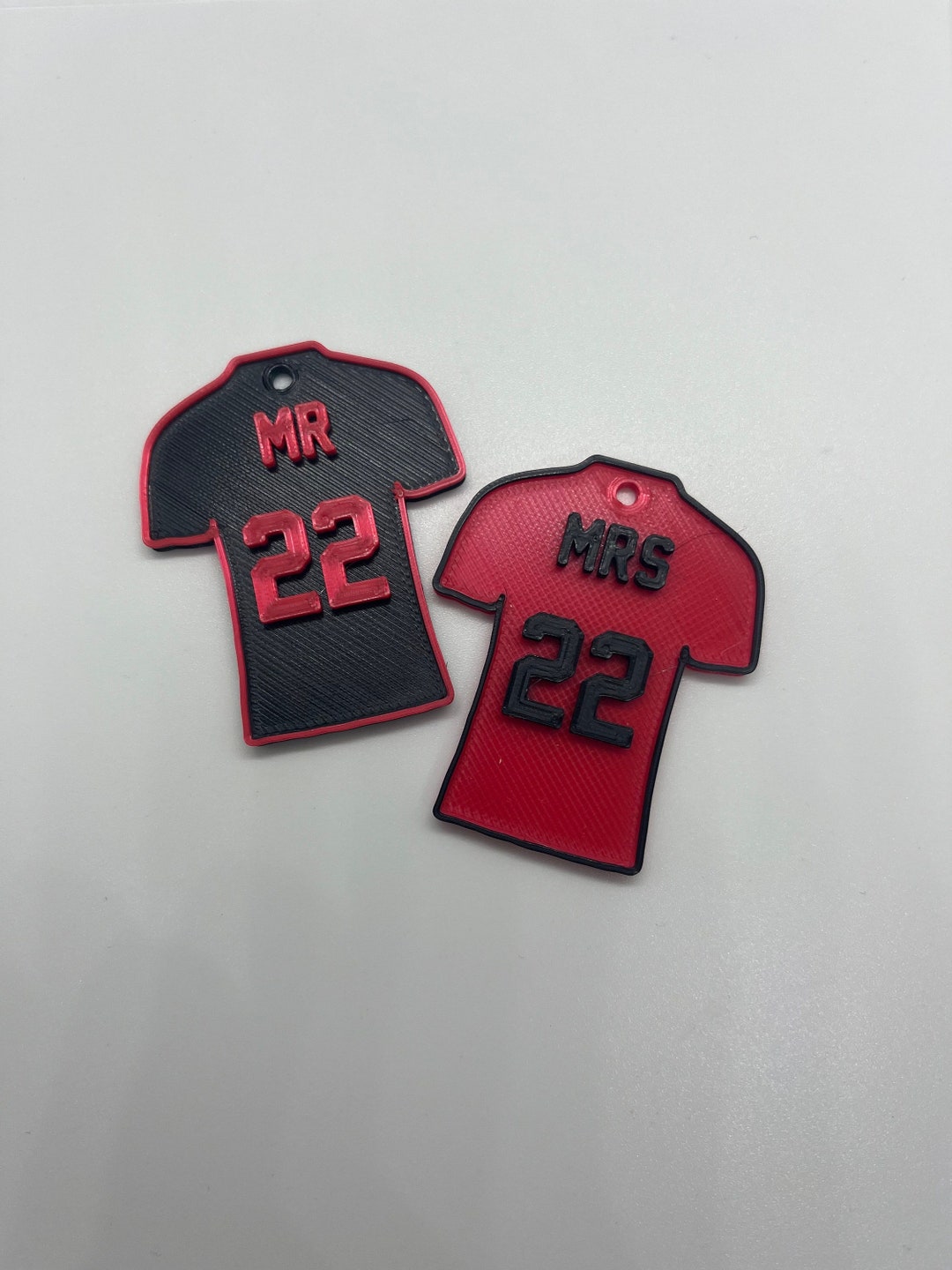 Couples Football Shirt Keyrings | 3D Printed | Newlyweds | Luxury Gifts ...
