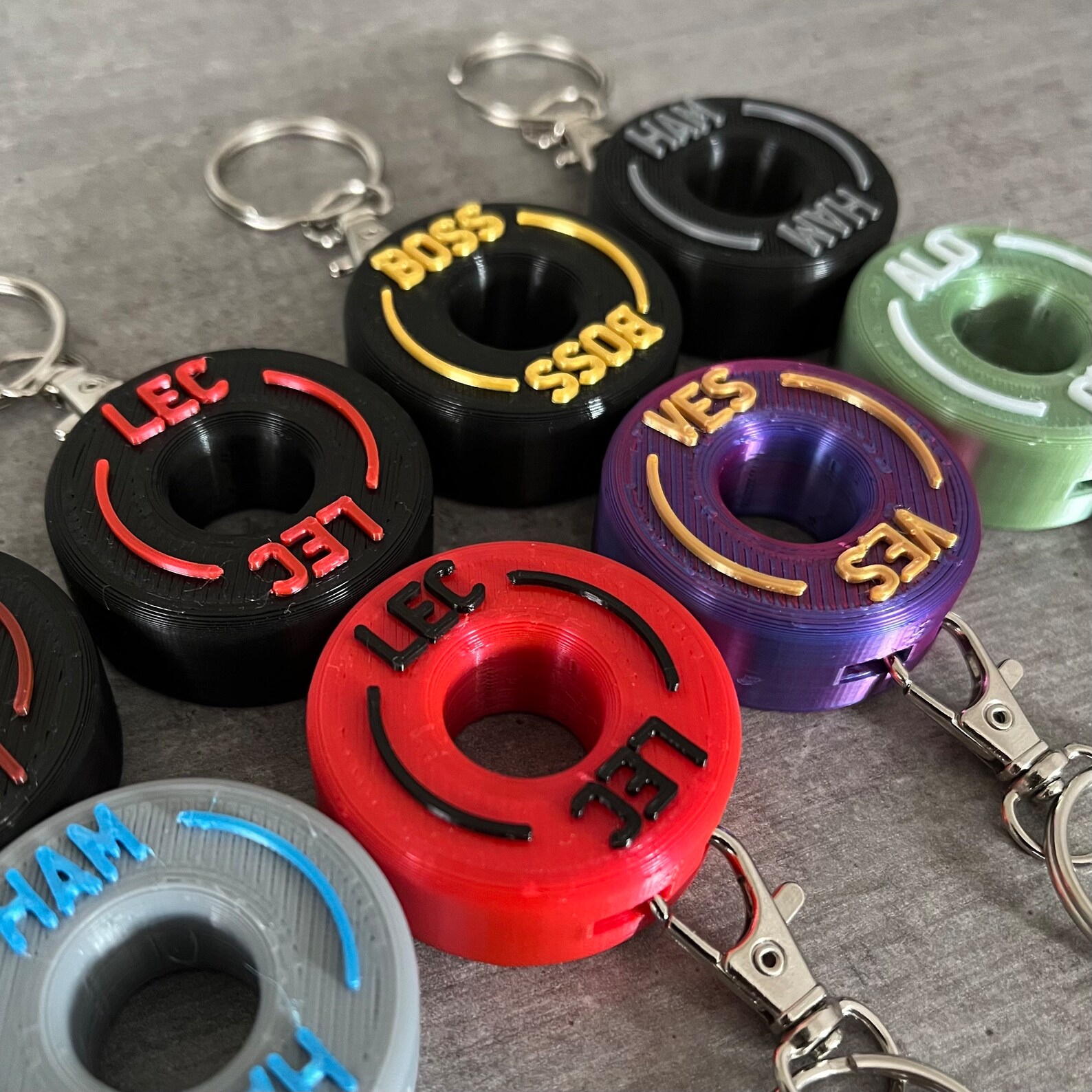 F1 Tyre Keyrings | Formula One Keyrings | 3D Printed | Personalised ...