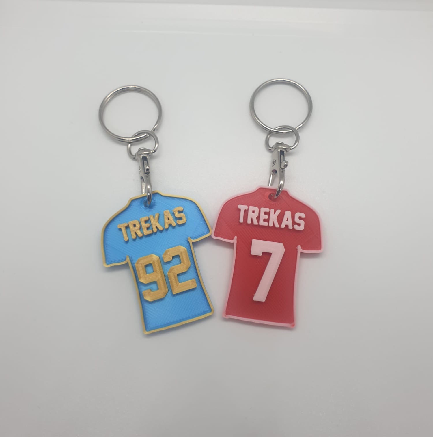 Football Shirt Keyrings 3D Printed personalised Your - Etsy