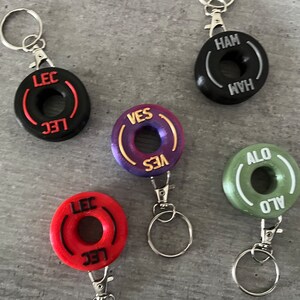 F1 Tyre Keyrings | Formula One Keyrings | 3D Printed | Personalised ...