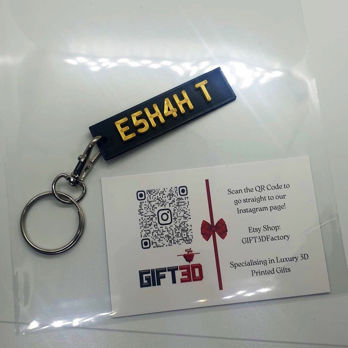 Number Plate Keyrings | 3D Printed | Personalised | Car Reg Keyring ...