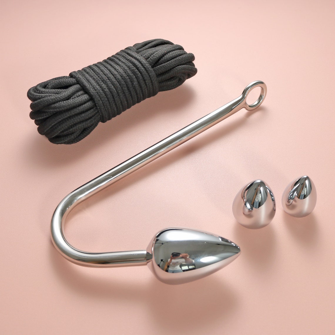 Stainless Steel Bondage Anal Hook With 3 Ballsmature Fetish Etsy
